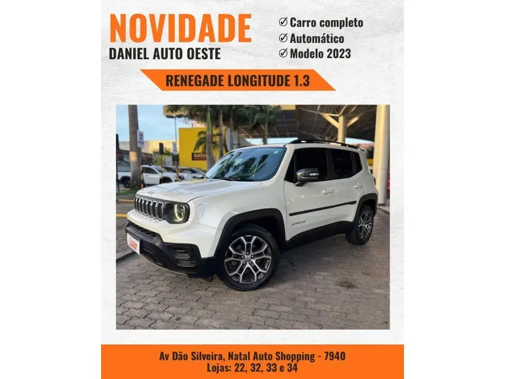 RENEGADE 1.3 T270 TURBO FLEX LONGITUDE AT6 2023 por R$ 108.590,00 é na ...